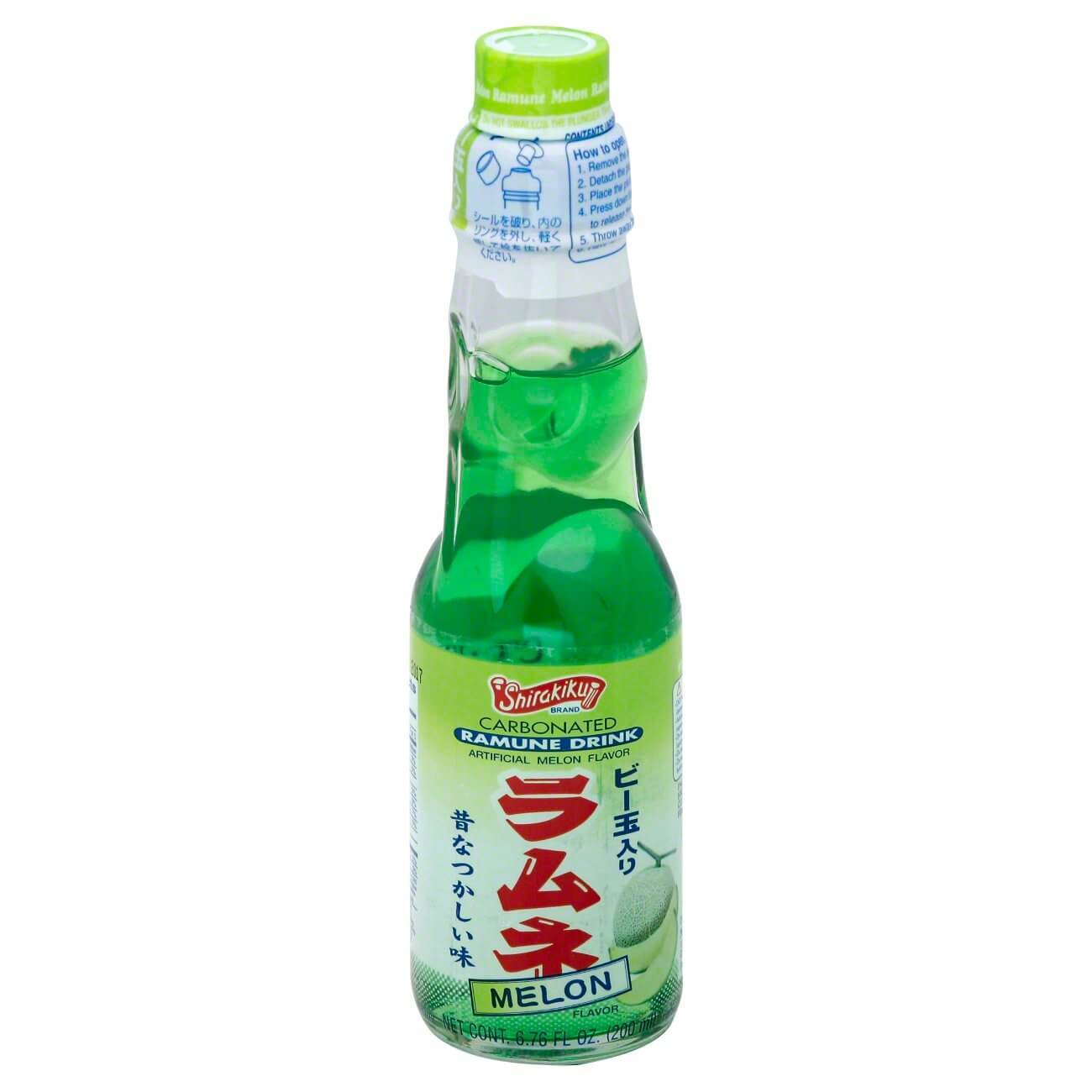 Shirakiku Carbonated Ramune Drink (Melon) | Grace Market